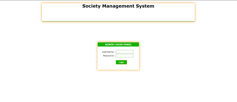 Society Management System Project In ASP Net with Source Code