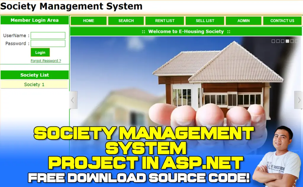 Society Management System Project In Asp Net With Source Code