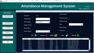 Attendance Management System Project in Java with Source Code