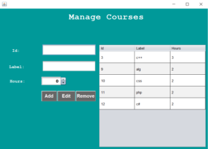 Course Management System Project in Java With Source Code