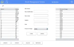 Stock Management System Project in Java with Source Code