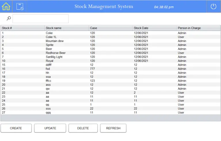 Stock Management System Project in Java with Source Code
