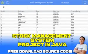 Stock Management System Project in Java with Source Code