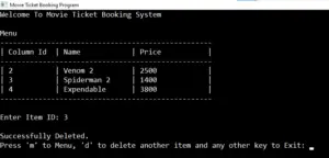 Movie Ticket Booking System Project in C++ and MySQL Database