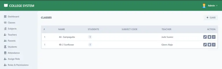 College Management System Project in Laravel with Source Code - 2022