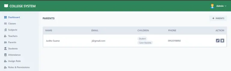 College Management System Project in Laravel with Source Code - 2022