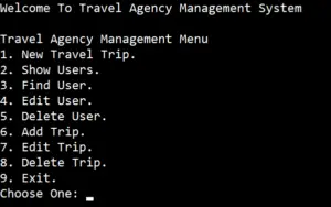 Travel Management System Project in C++ and MySQL Database