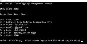 Travel Management System Project in C++ and MySQL Database