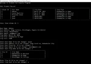 Travel Management System Project in C++ and MySQL Database