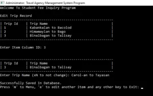 Travel Management System Project in C++ and MySQL Database