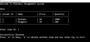 Pharmacy Management System Project in C++ with MySQL Database