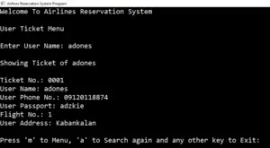Airlines Reservation System Project in C++ and MySQL Database