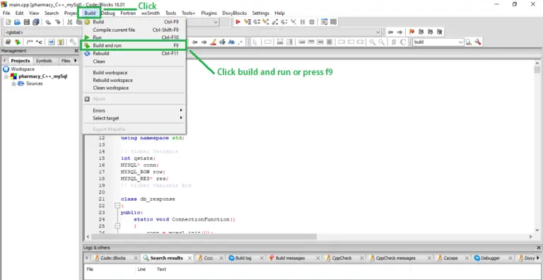Pharmacy Management System Project in C++ with MySQL Database
