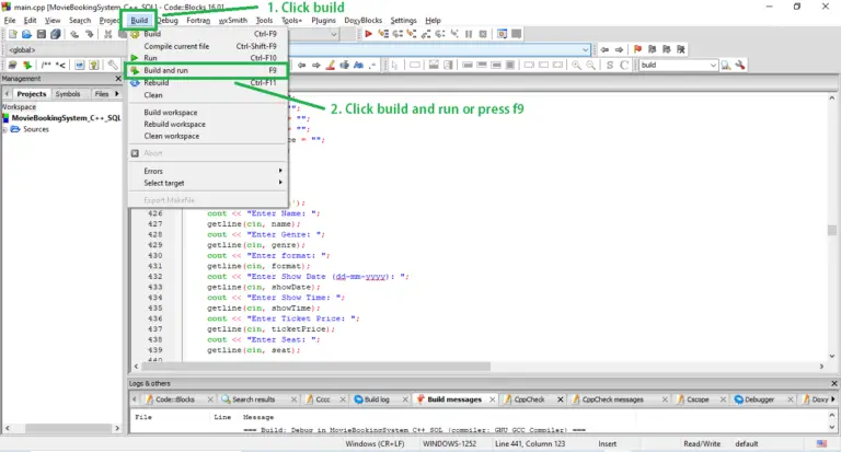 Movie Ticket Booking System Project in C++ and MySQL Database