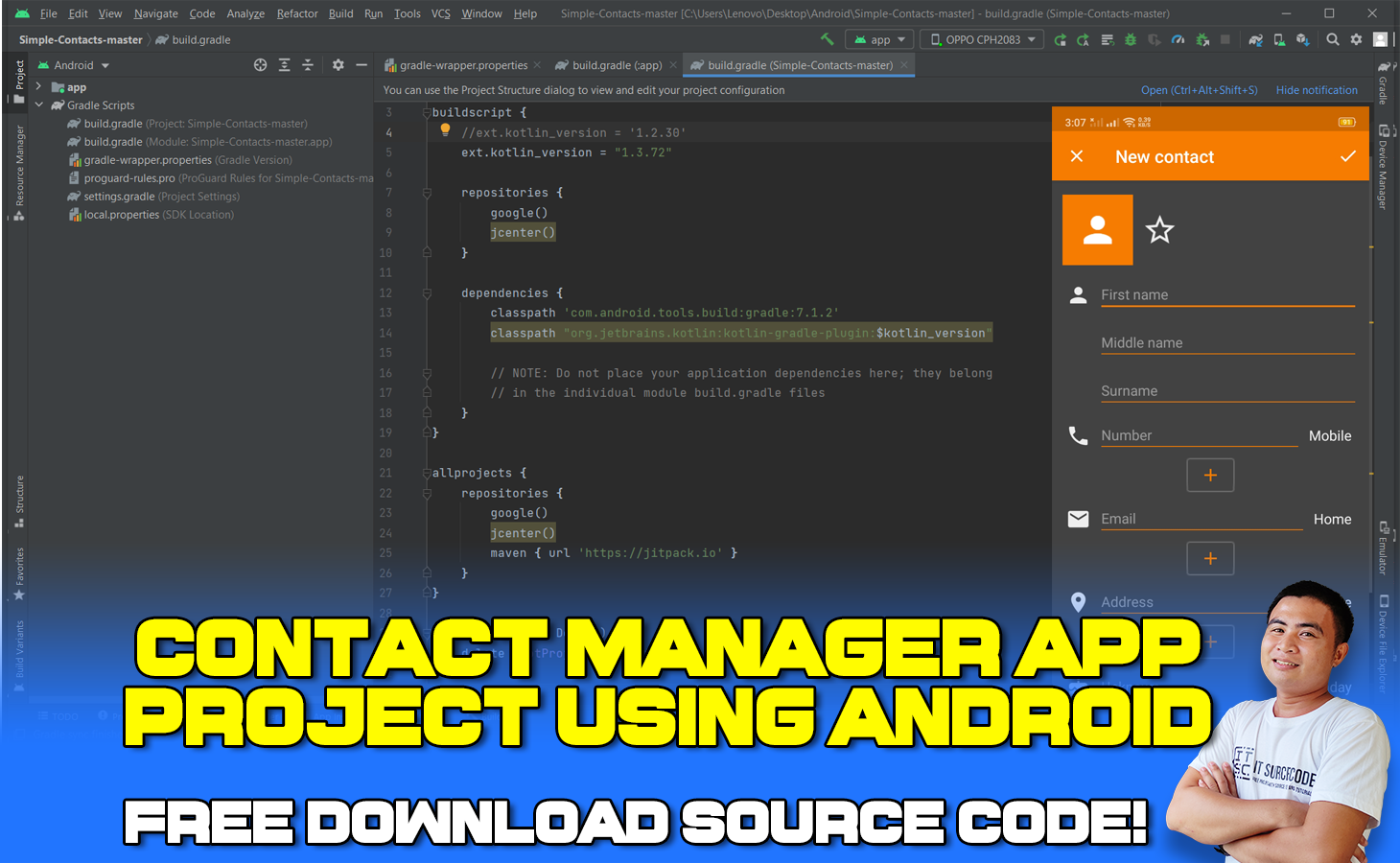 Contact App In Android With Source Code 2022 FREE DOWNLOAD