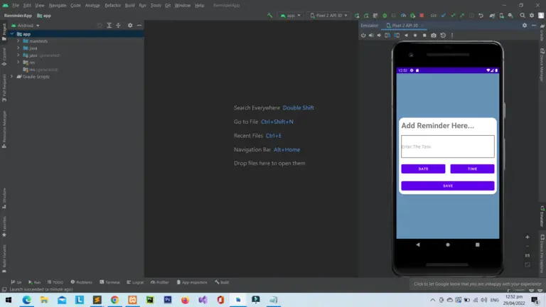Reminder App in Android with Source Code - FREE DOWNLOAD