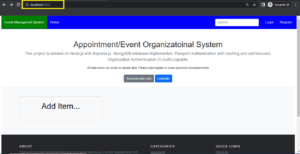 Event Management System Project in Node JS with Source Code