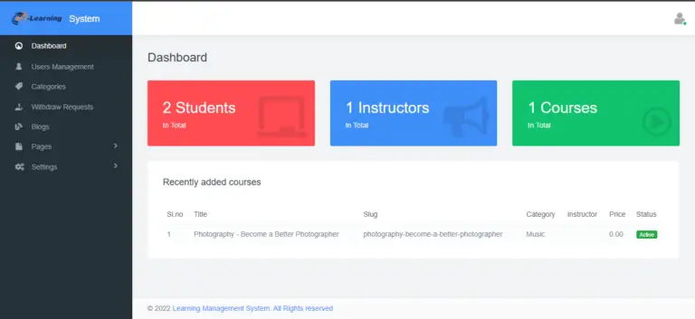 Laravel Learning Management System Project With Source Code 2022 2292