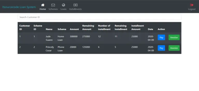 Loan Management System Project in Node JS with Source Code