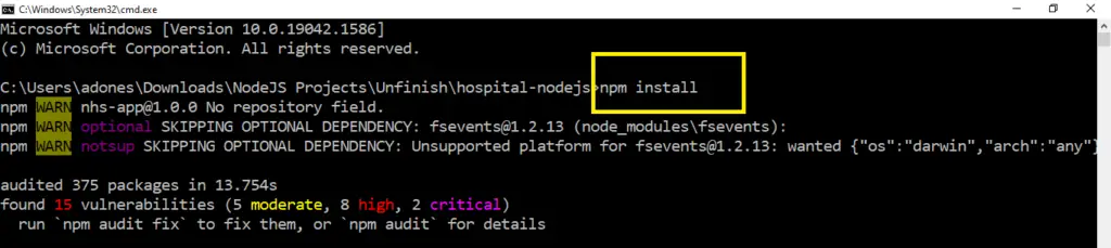 Hospital Management System Project Node JS with Source Code