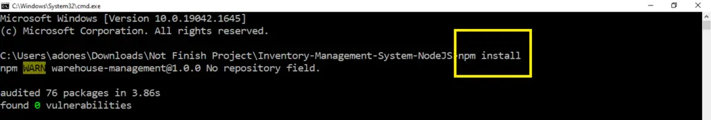 Inventory Management System Project in Node JS with Source Code