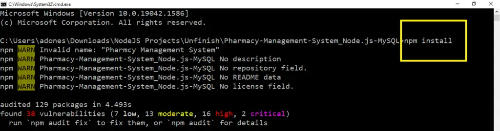 Pharmacy Management System Project in Node JS with Source Code