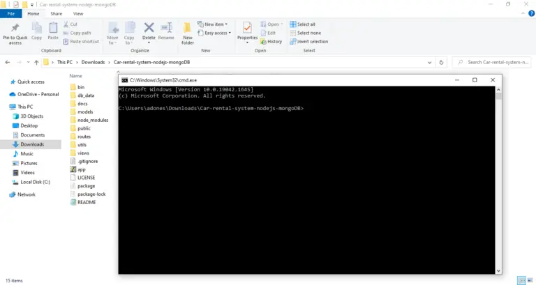Car Rental Management System Project in Node JS with Source Code