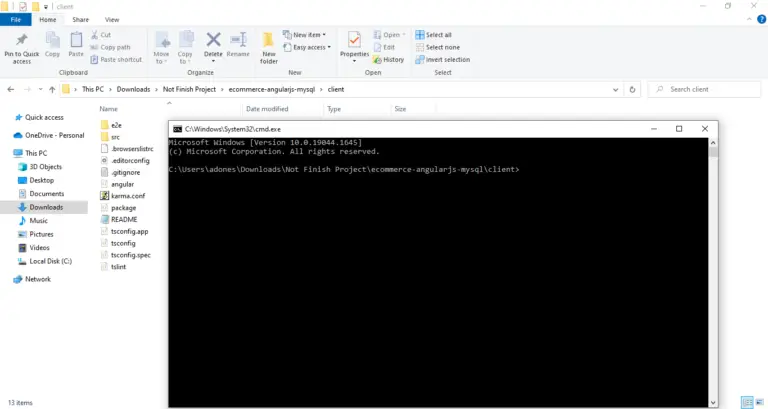 Ecommerce Website Project in Angular JS and MySQL