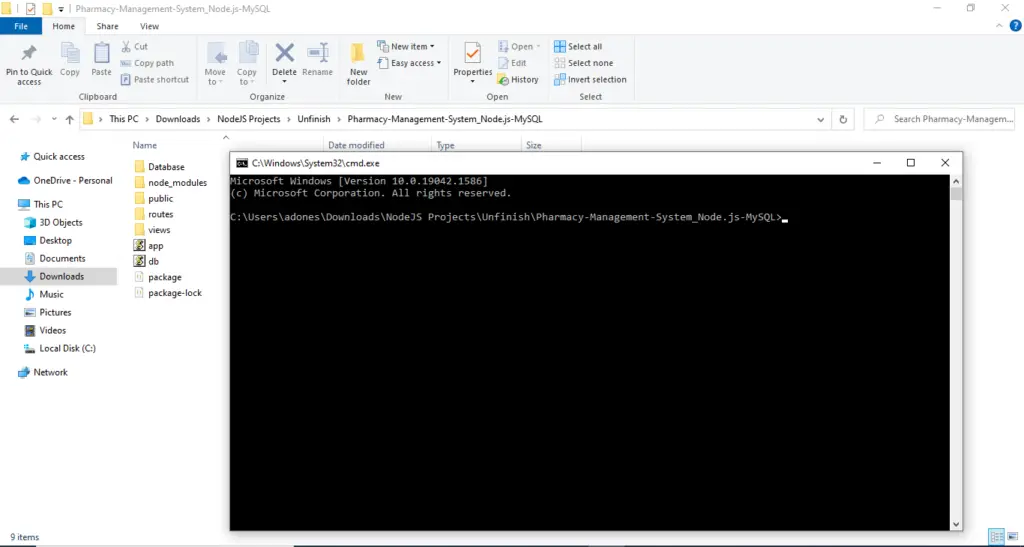 Pharmacy Management System Project in Node JS with Source Code