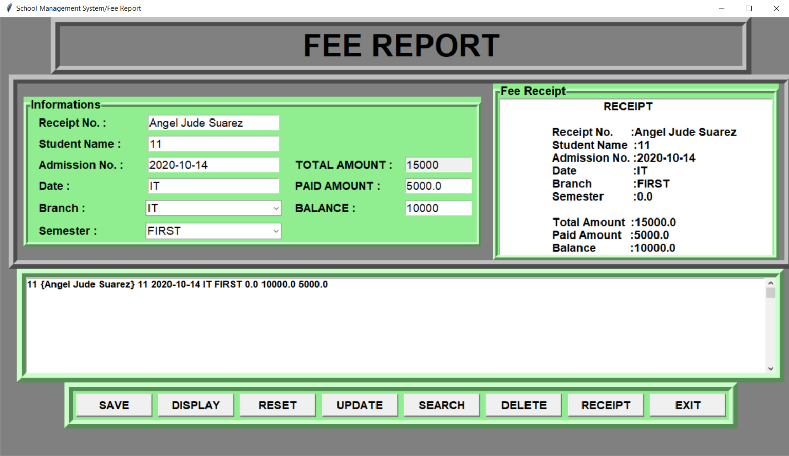 Fees Management System Project In Python With Source Code