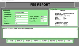 Fees Management System Project in Python with Source Code