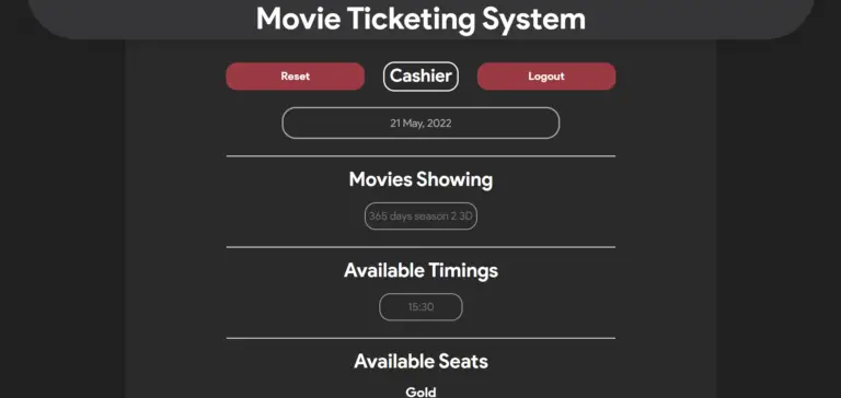 Movie Ticket Booking System Project in Python with Source Code
