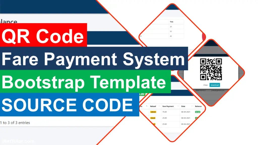 QR Code Fare Payment System Bootstrap Template