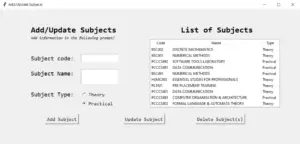 Time Table Management System Project in Python with Source Code