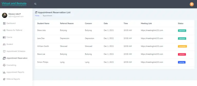 Online Guidance Counselling System Bootstrap Template
