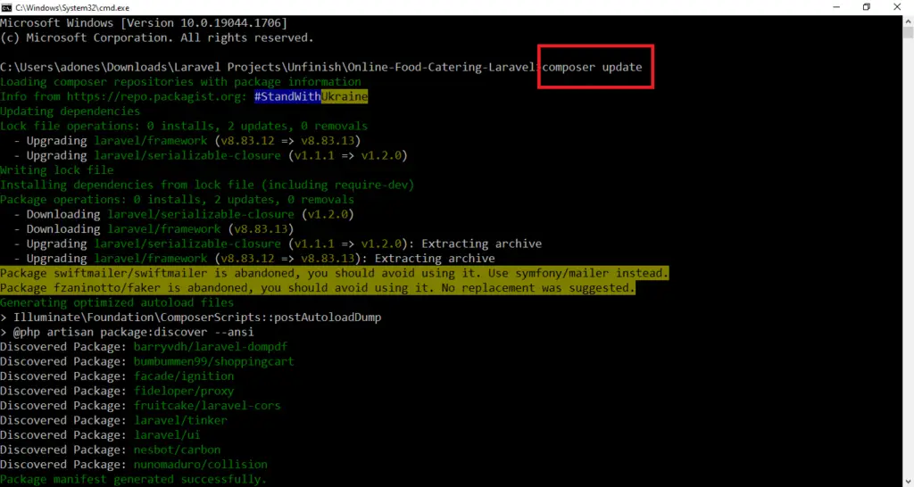 Online Food Catering Services Management System Project in Laravel