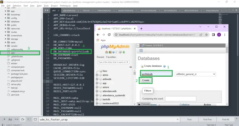 Portfolio Management System Project in Laravel with Source Code