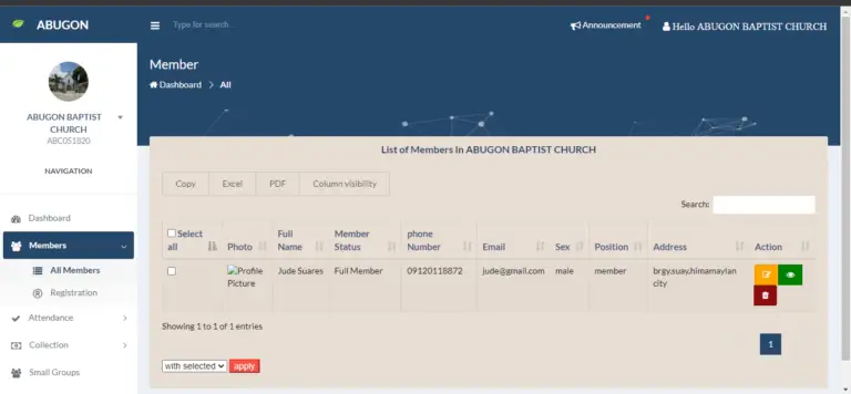 Church Management System Project in Laravel with Source Code