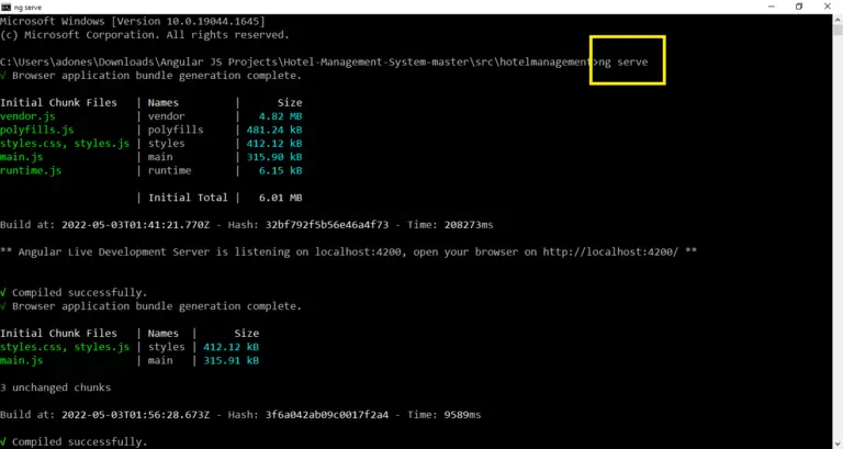Hotel Management System Project in Angular JS with Source Code
