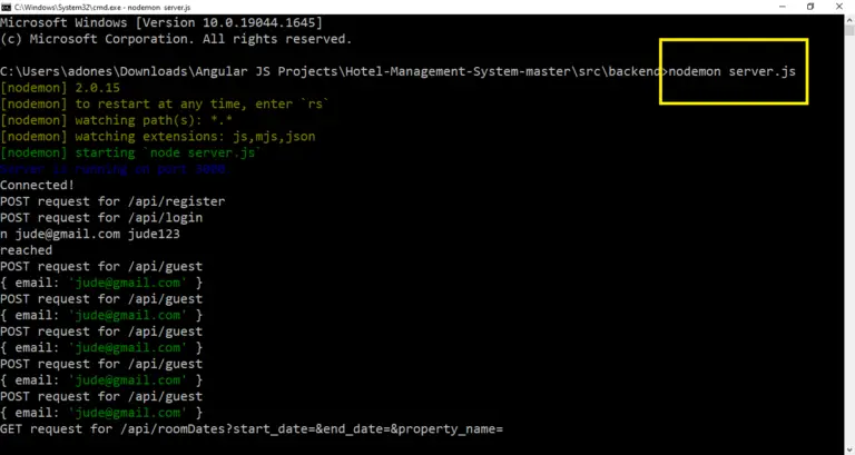 Hotel Management System Project in Angular JS with Source Code
