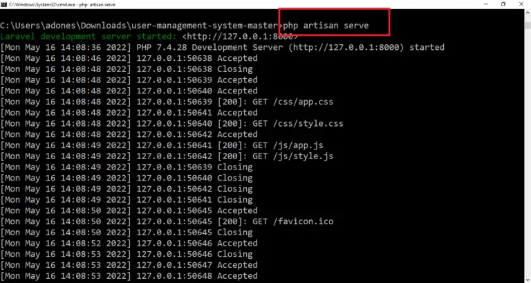 User Management System Project in Laravel with Source Code