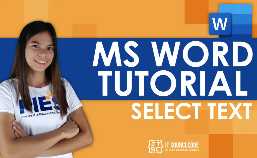 How To Select Text In MS Word Select Text In MS Word