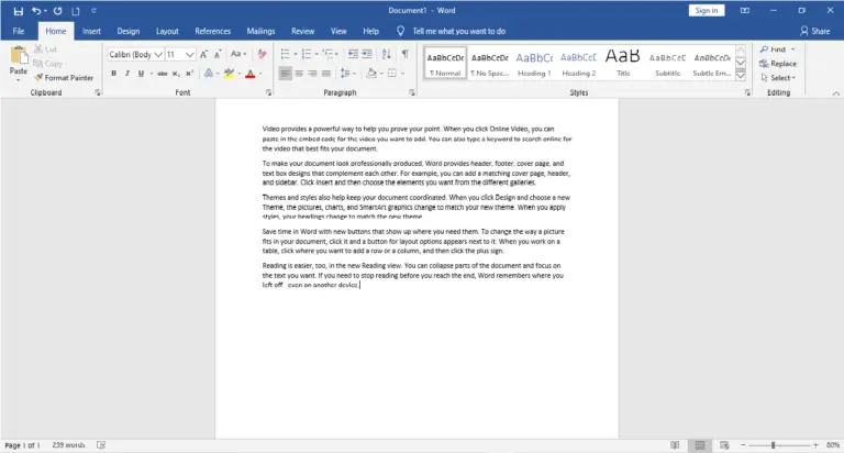 How to Insert Text in MS Word - Insert Text in MS Word
