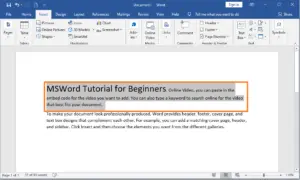 How to Select Text in MS Word - Select Text in MS Word