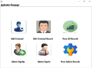 Criminal Record Management System Project in Java With Source Code