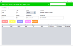 Faculty Management System Project In Java With Source Code