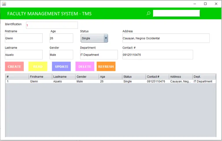 Faculty Management System Project In Java With Source Code