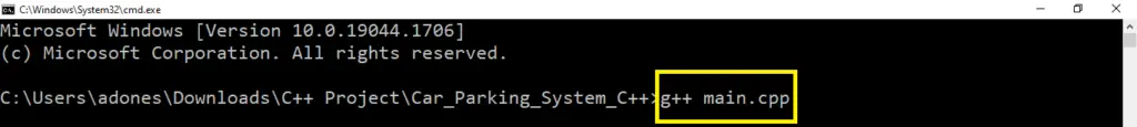 Car Parking Management System Project in C++