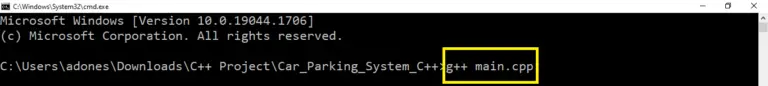 Car Parking Management System Project in C++