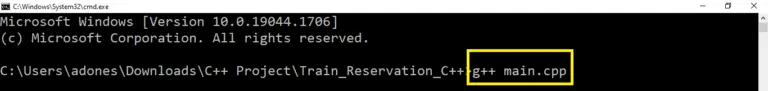 Train Reservation System Project in C++ with Source Code
